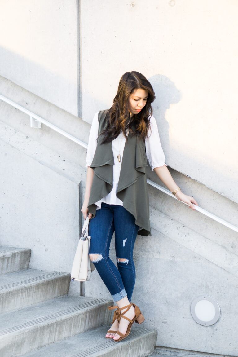 Casual Outfit with Waterfall Cardigan | Just A Tina Bit